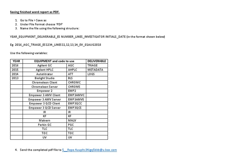 Saving Finished Word Report As PDF | PDF