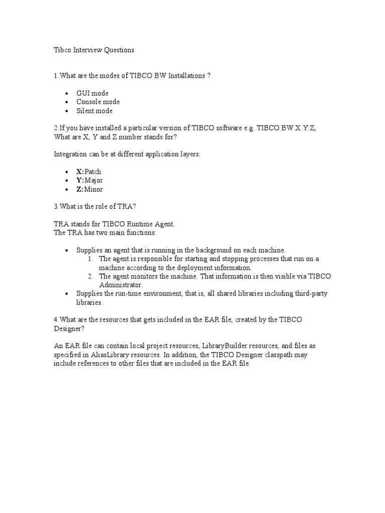 Tibco Interview Questions | PDF | File Transfer Protocol | Hypertext Transfer Protocol