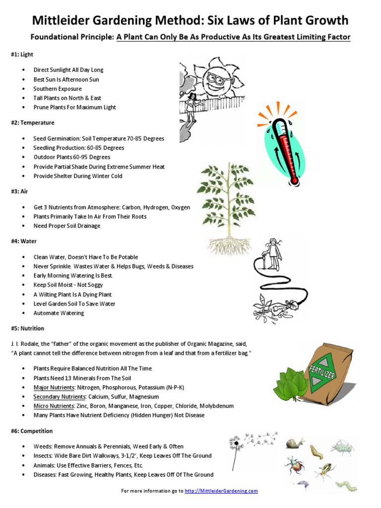 Mittleider Gardening Mittleider Gardening Method: Six Laws of Plant ...
