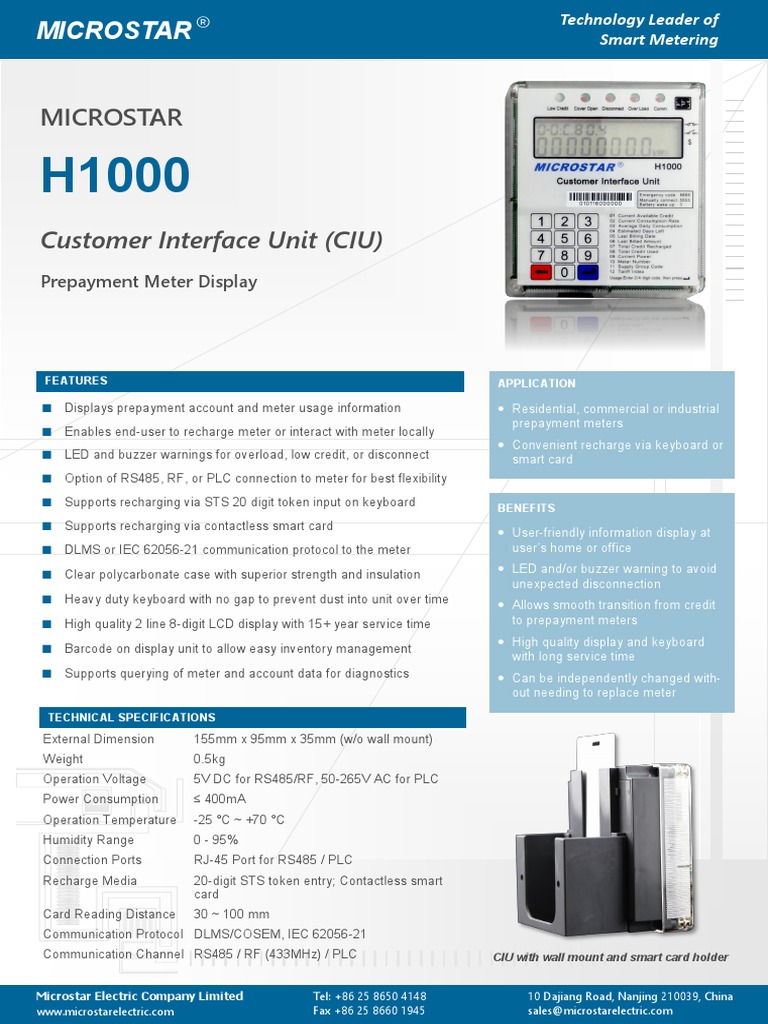 Microstar: Customer Interface Unit (CIU) | Smart Card | Computer Keyboard