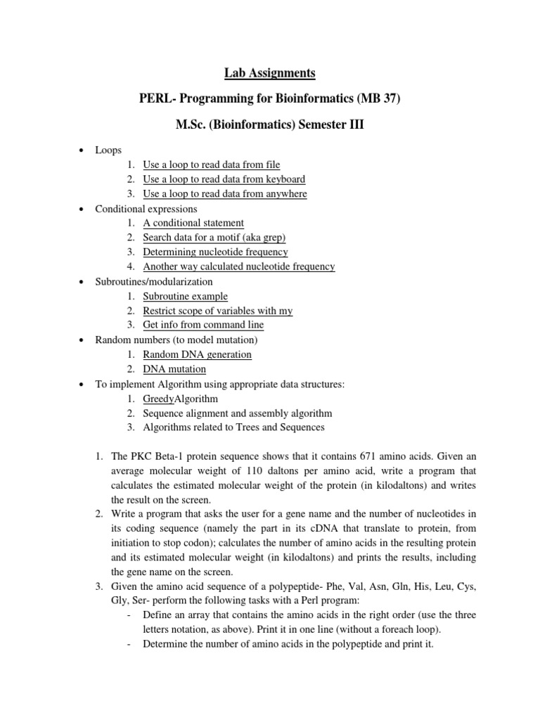 Lab Assignments | PDF | Molecular Biology | Biotechnology