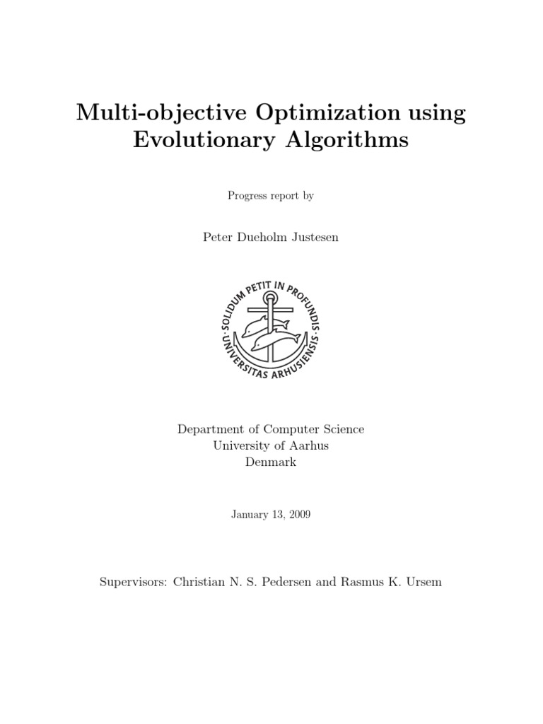 2009 - Multi-Objective Optimization Using Evolutionary Algorithms | PDF | Genetic Algorithm ...