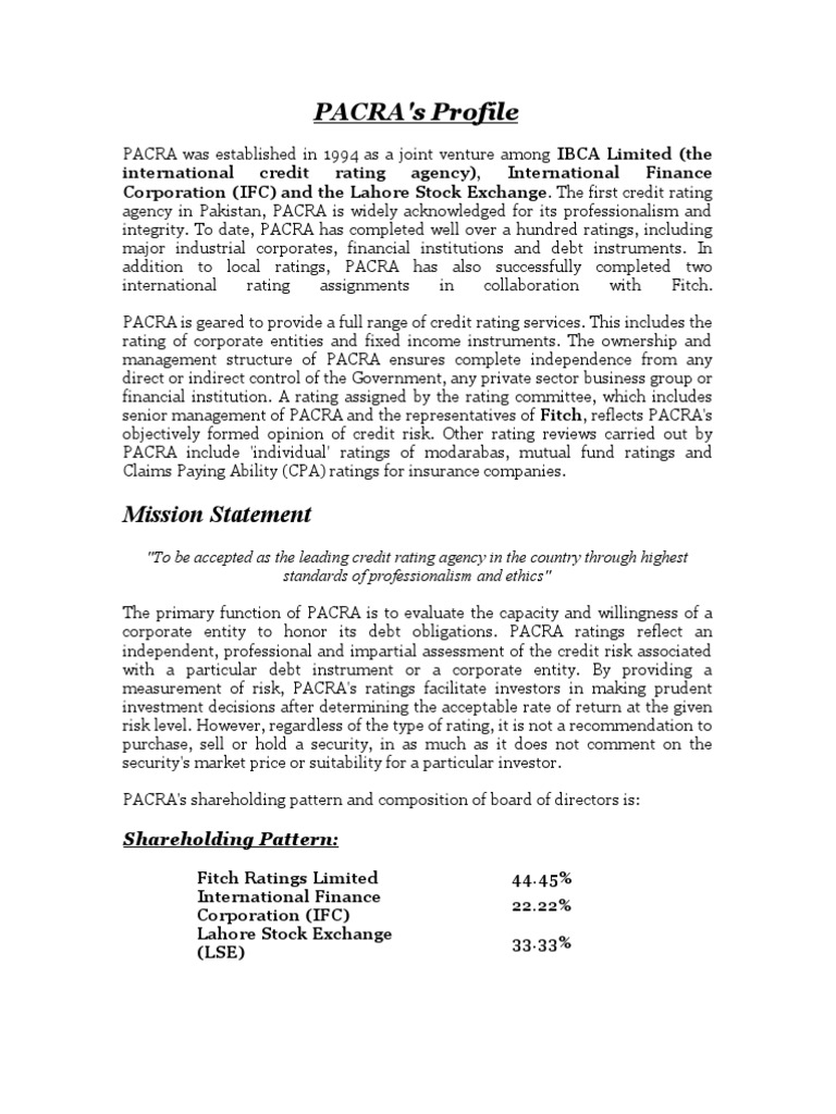 PACRA | Credit Rating | Leverage (Finance)