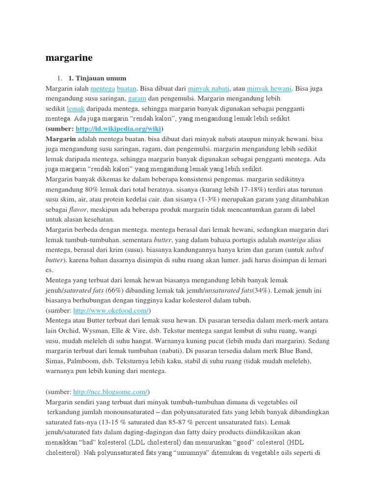Margarine | PDF