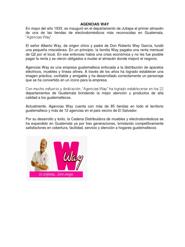 Agencias Way | Guatemala | Alimentos | Prueba gratuita de 30 días | Scribd