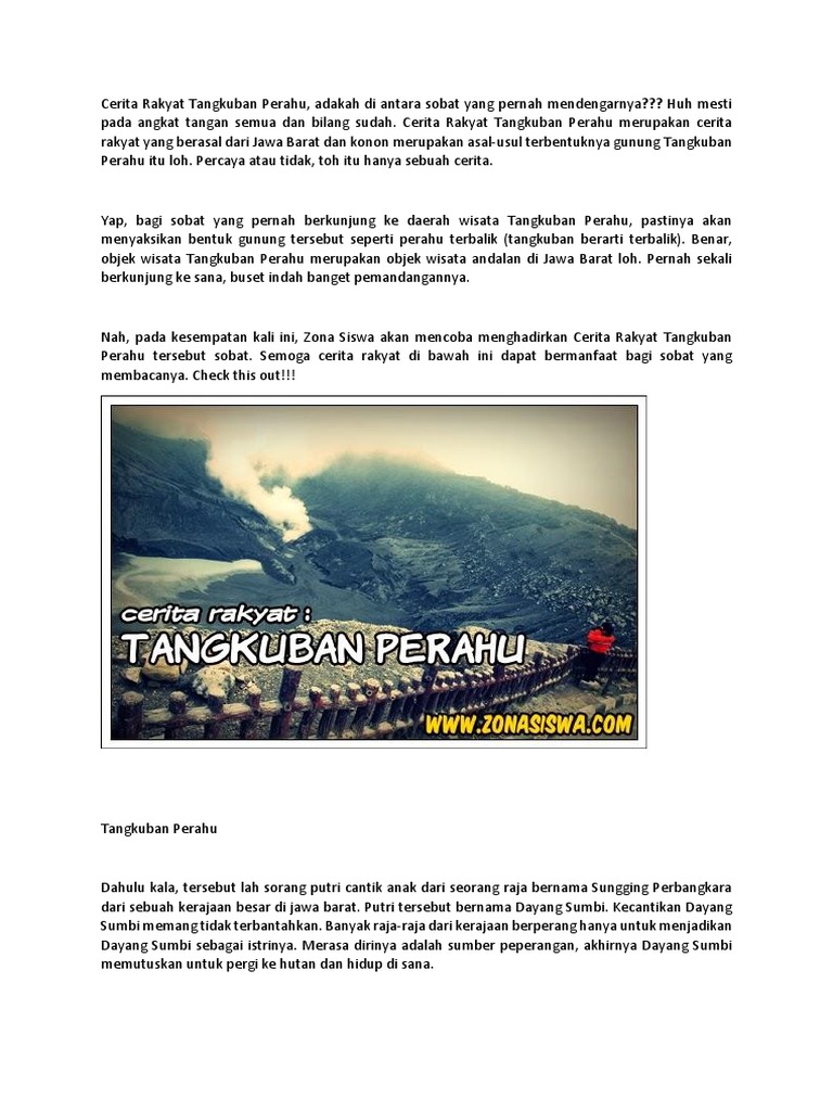 Cerita Rakyat Tangkuban Perahu | PDF