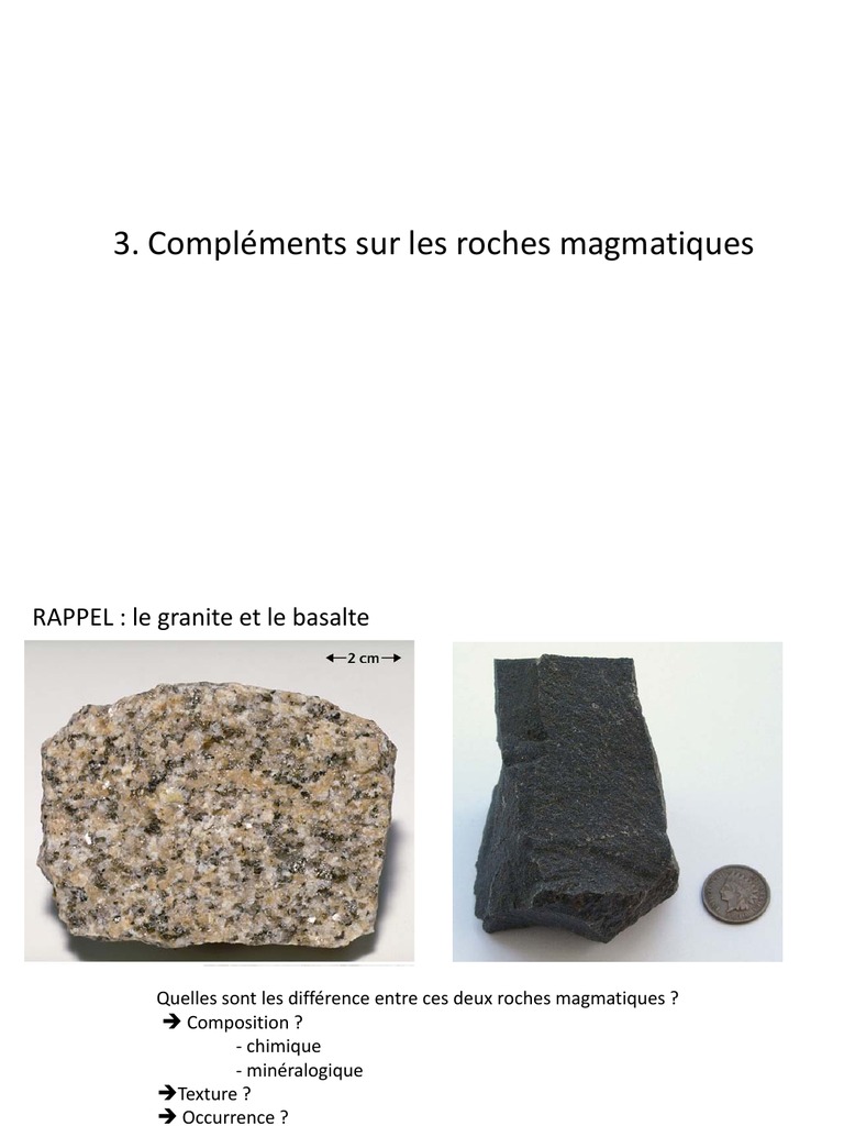 S3 roches magmatiques | Roche magmatique | Basalte