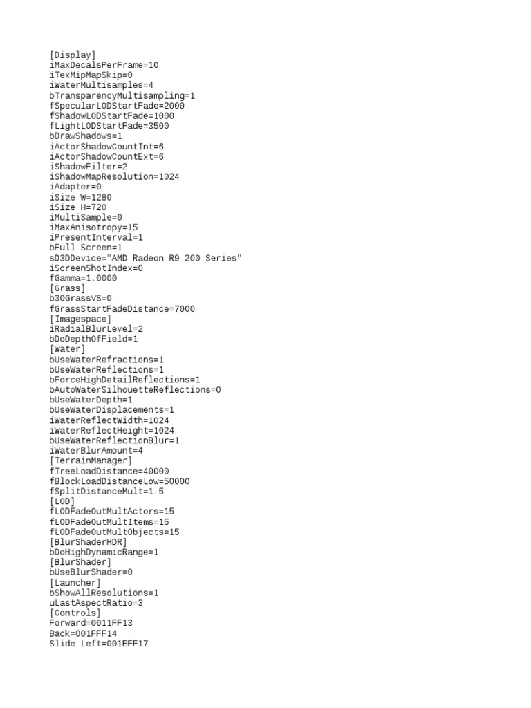 Game Configuration Settings Overview | PDF | Business | Computers
