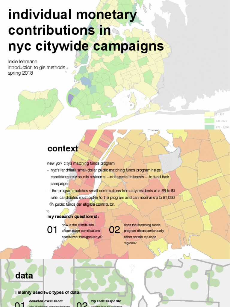 Project: Visualizing NYC Campaign Finance - Final Presentation | PDF | Campaign Finance In The ...