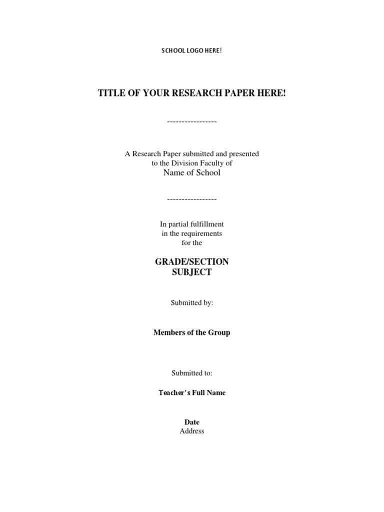 Title Page Sample | PDF