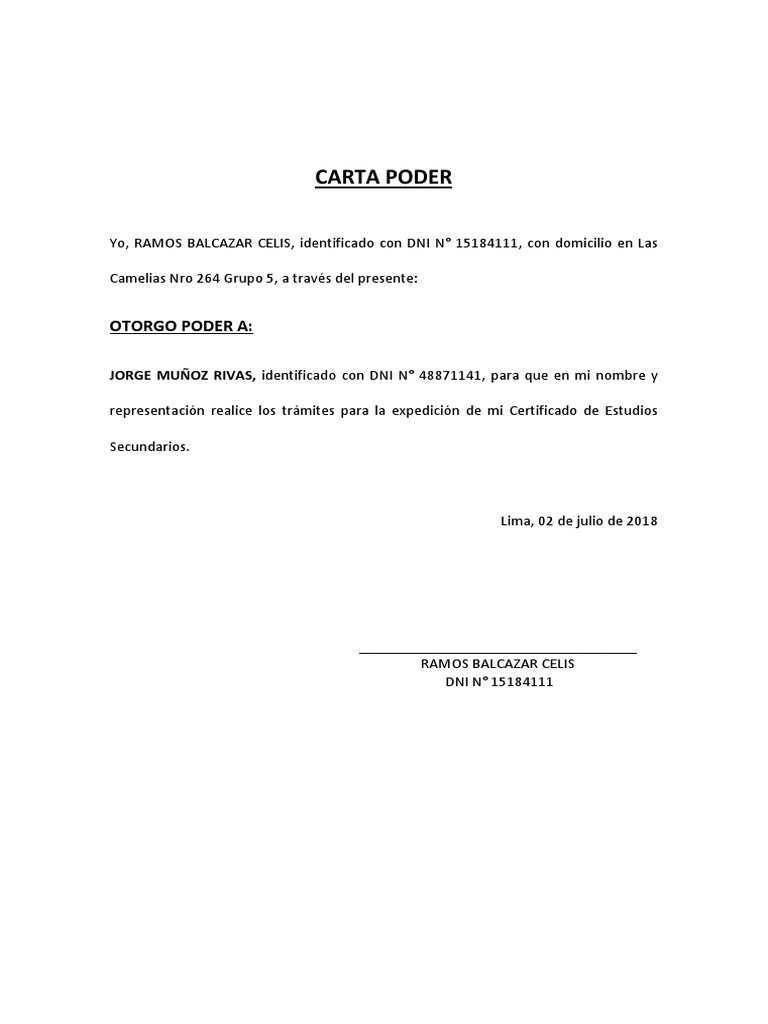 Carta Poder | PDF