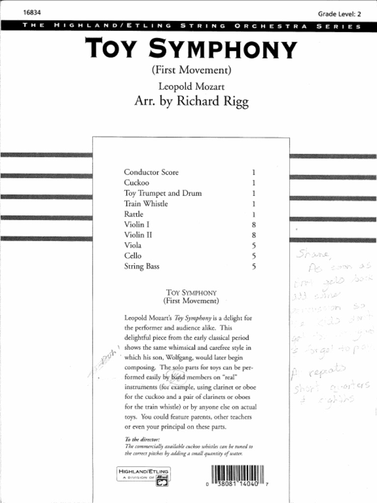 Toy Symphony Score | PDF