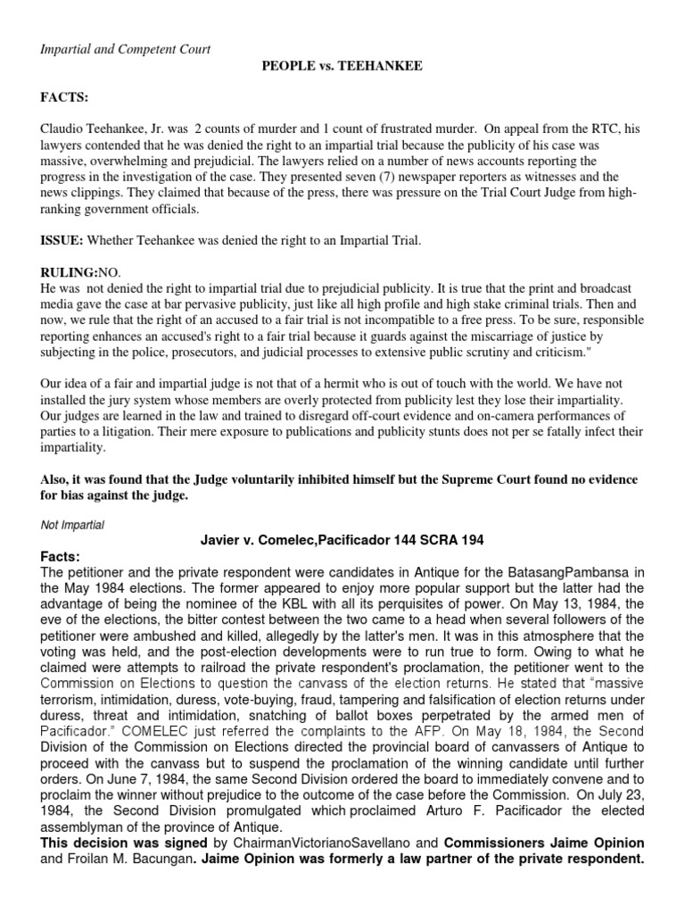 Impartial and Competent Court | PDF | Judgment (Law) | Contempt Of Court