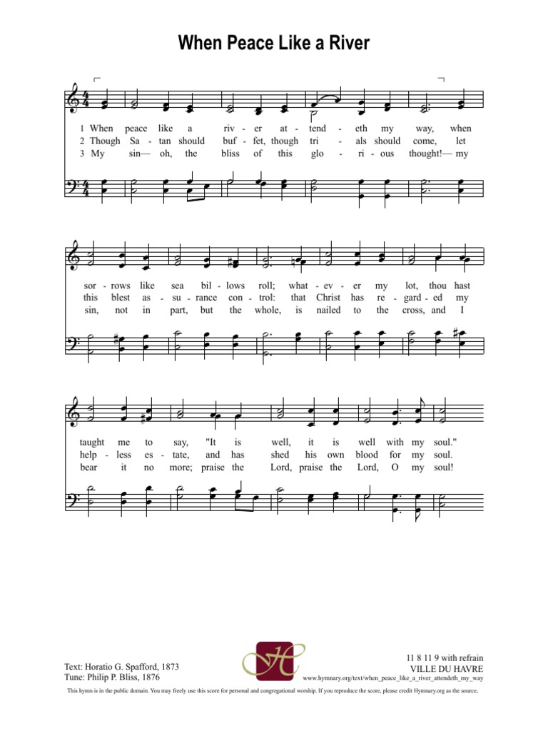 When Peace Like A River PDF | PDF | Hymns