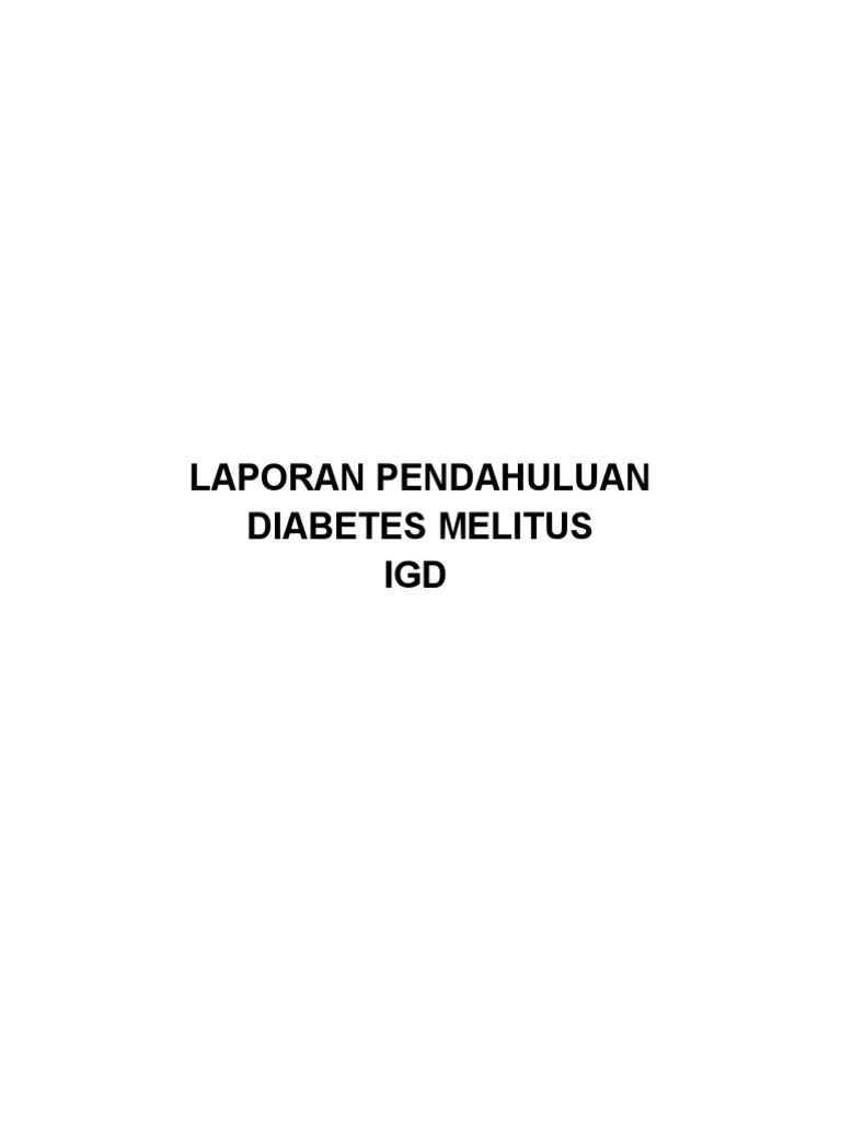 Laporan Kasus DM Agung Igd | PDF