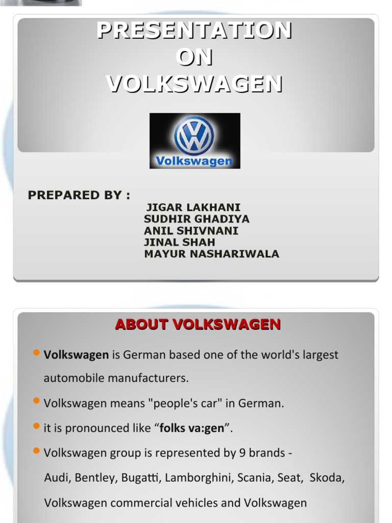 Volkswagen Group Overview and Strategy | PDF | Volkswagen | Volkswagen ...