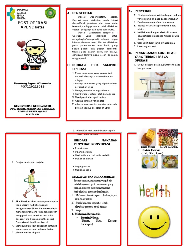LEAFLET Post Op Apendik | PDF