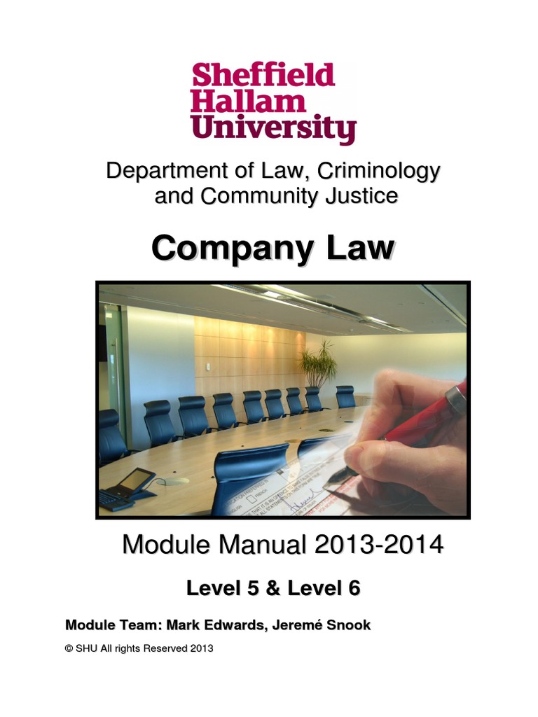 Company Law Textbook PDF | PDF | Educational Assessment | Test (Assessment)