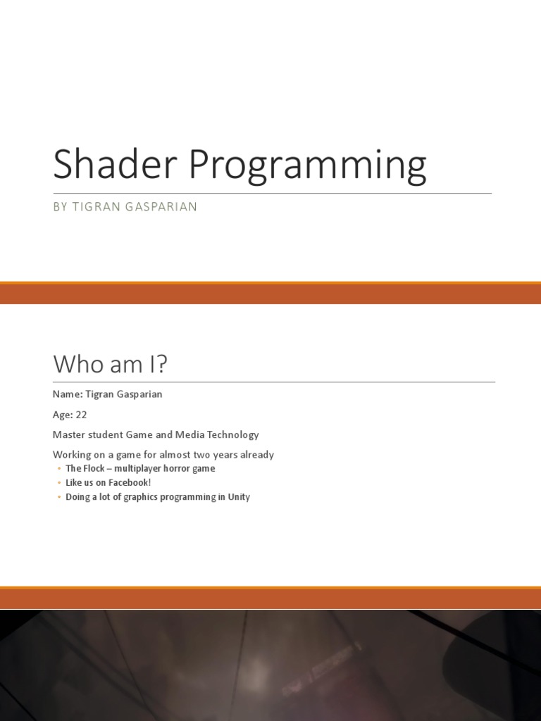 Lecture4 - Guest Lecture Shaders | PDF | Shader | 3 D Computer Graphics