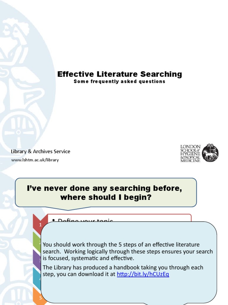 Lit Search | PDF | Pub Med | Information Science