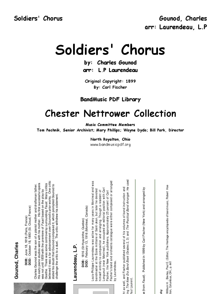 Soldiers Chorus PDF | PDF | Charles Gounod | Performing Arts