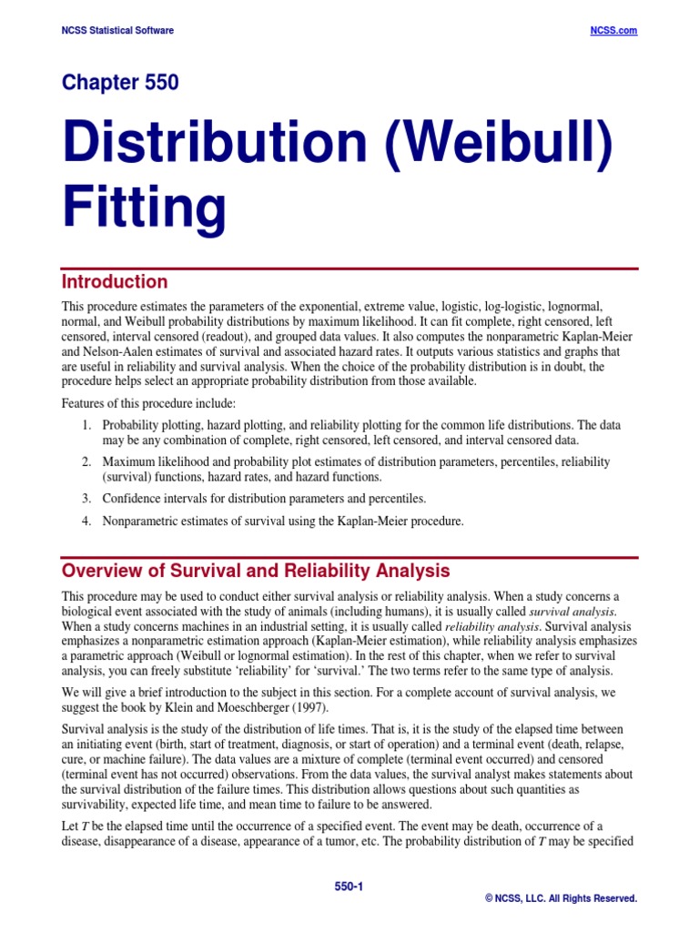Distribution (Weibull) Fitting | PDF | Probability Theory | Statistical Theory
