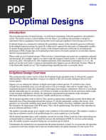 D Optimal Designs | PDF | Regression Analysis | Experiment
