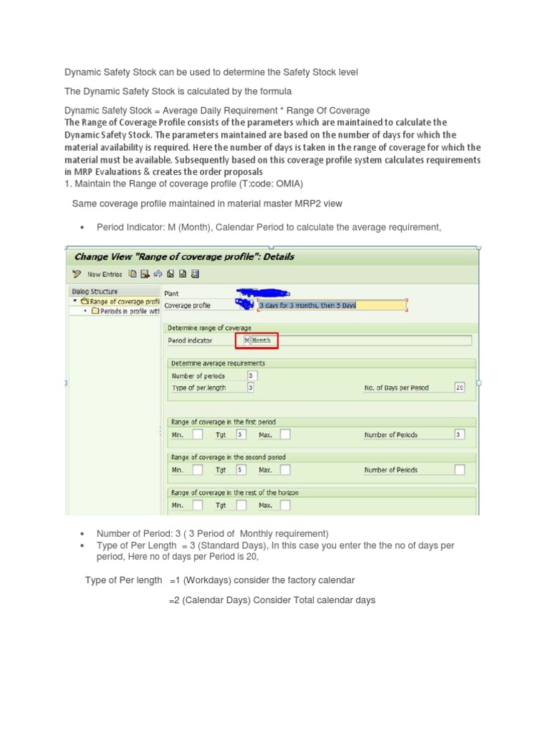 Dynamic Safety Stock | PDF