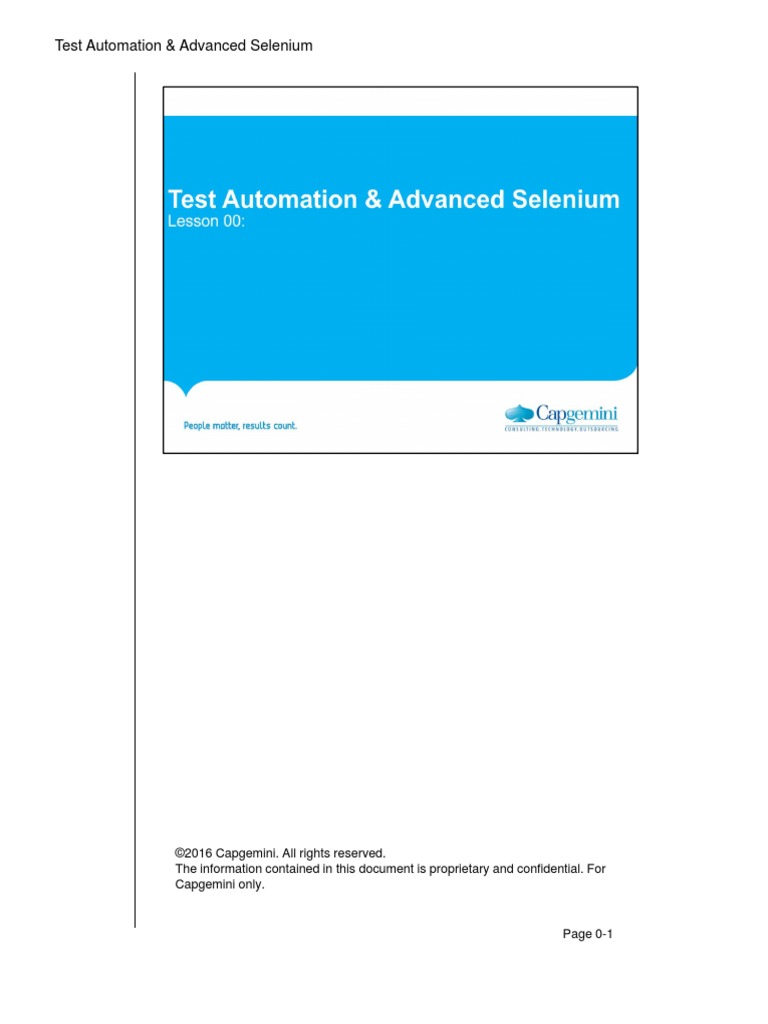 Test Automation And Advanced Selenium Combinedbook Pdf Selenium Software Cascading Style