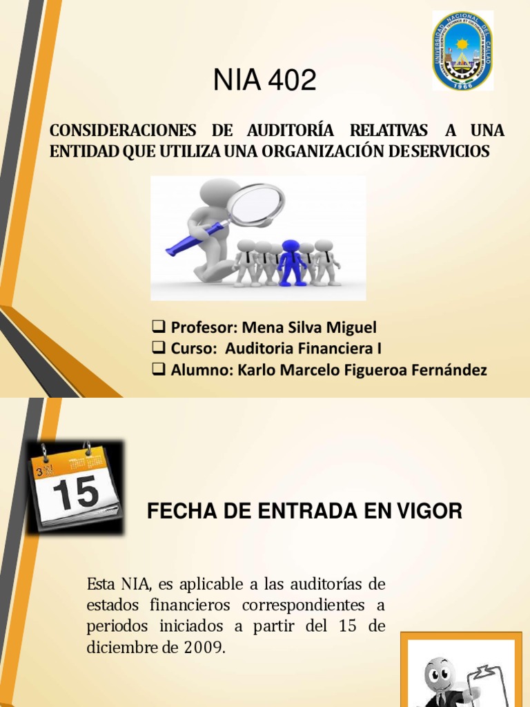 NIA 402 | Auditoría | Contralor