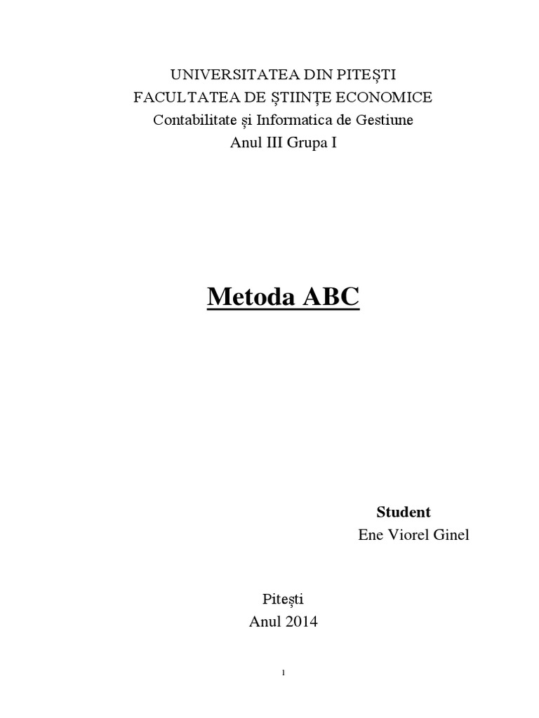 Metoda ABC | PDF