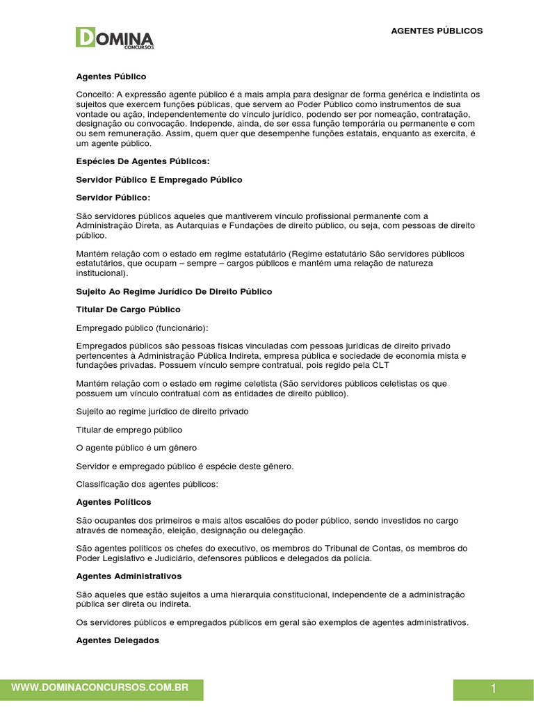 03 Agentes Públicos | PDF | Administração pública | Ciência Política