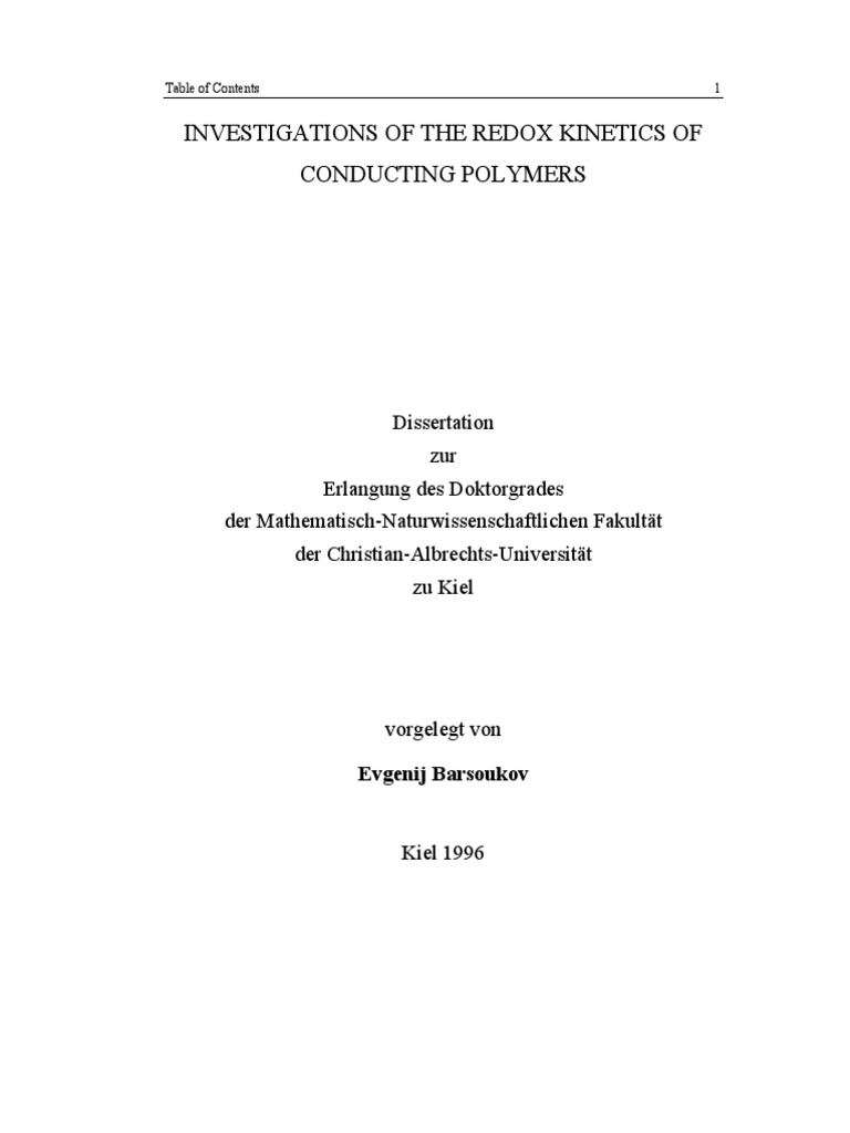 Conducting Polymers | PDF | Electrochemistry | Electrical Resistivity ...