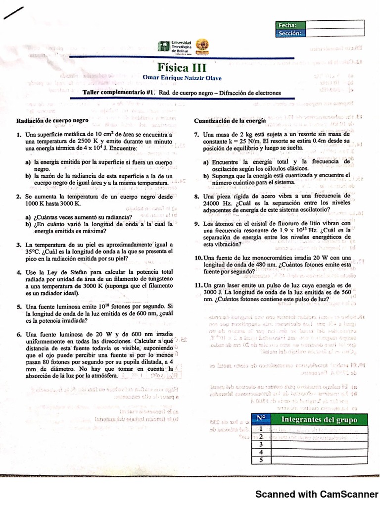 Taller Complementario Física III | PDF