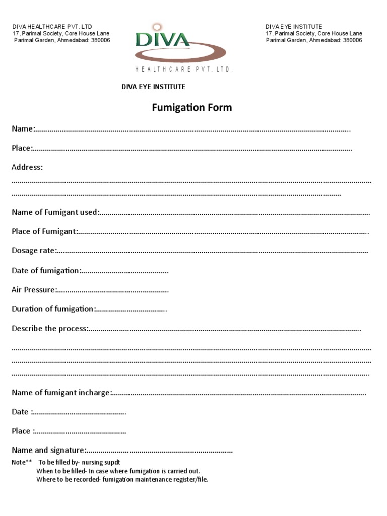 Fumigation Form | PDF