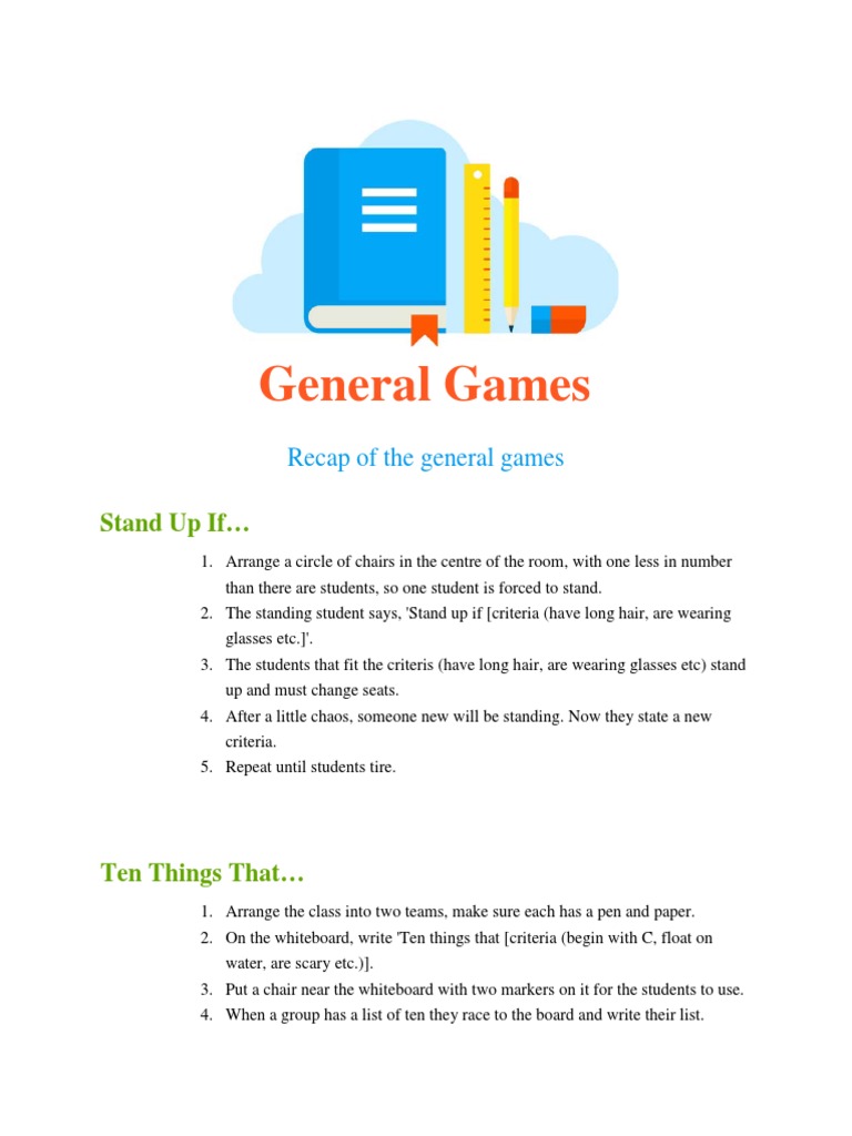 Games Hand Out | PDF