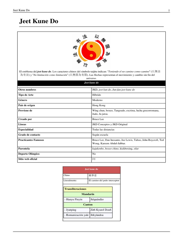 Jeet Kun Do1 | PDF | Jeet Kune Do | Deportes de combate