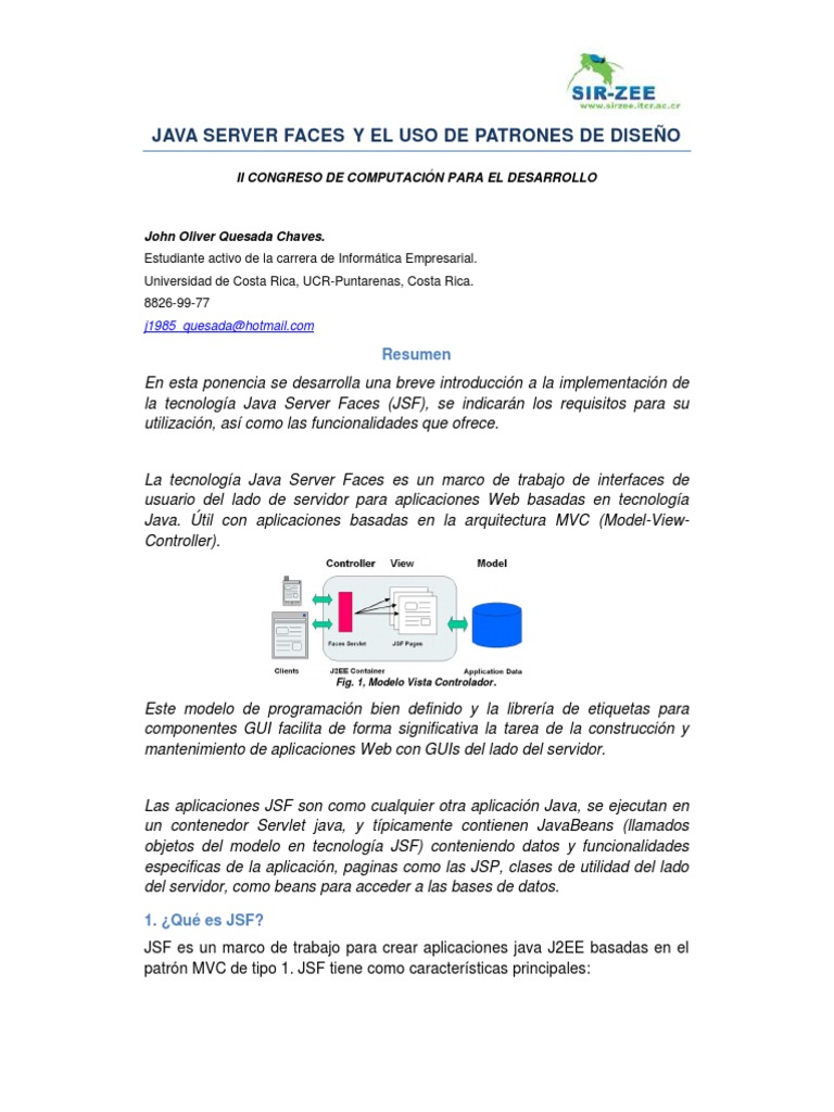 Tutorial JSF | PDF | Páginas del servidor Java | Java (lenguaje de ...