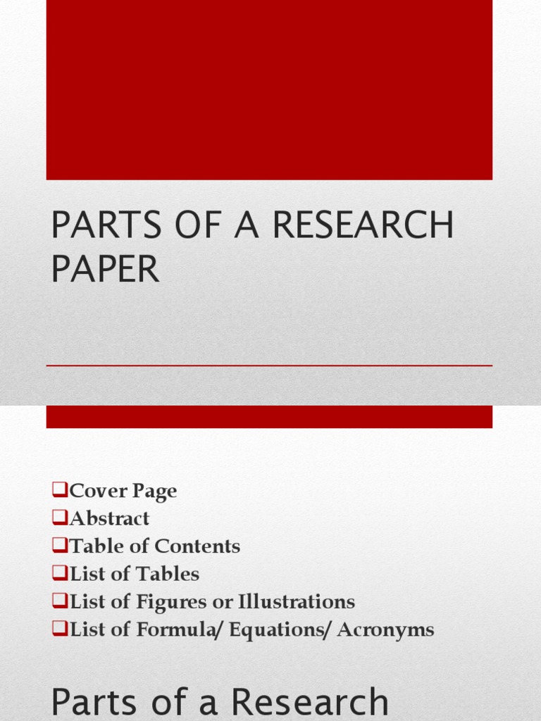 Structure of a Research Paper | PDF | Hypothesis | Research Design