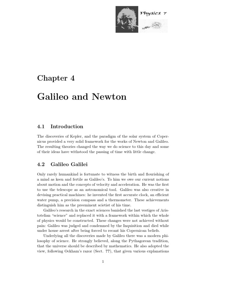 Galileo and Newton | PDF | Galileo Galilei | Isaac Newton