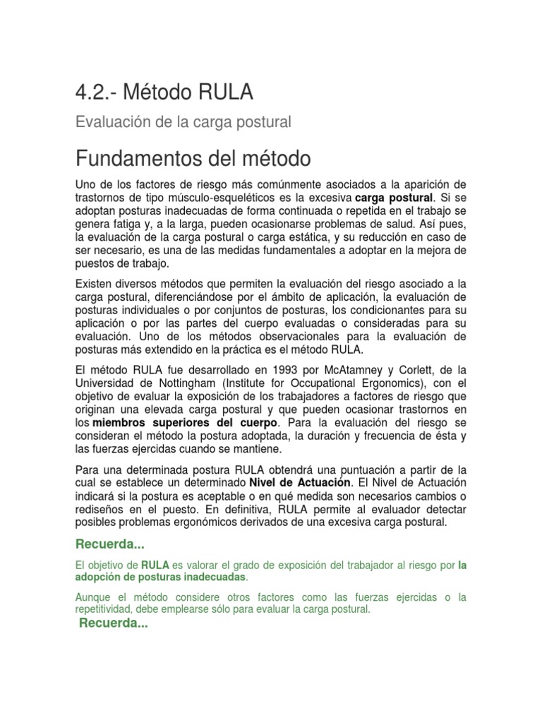 Metodo Rula | PDF | Medición | Rotación