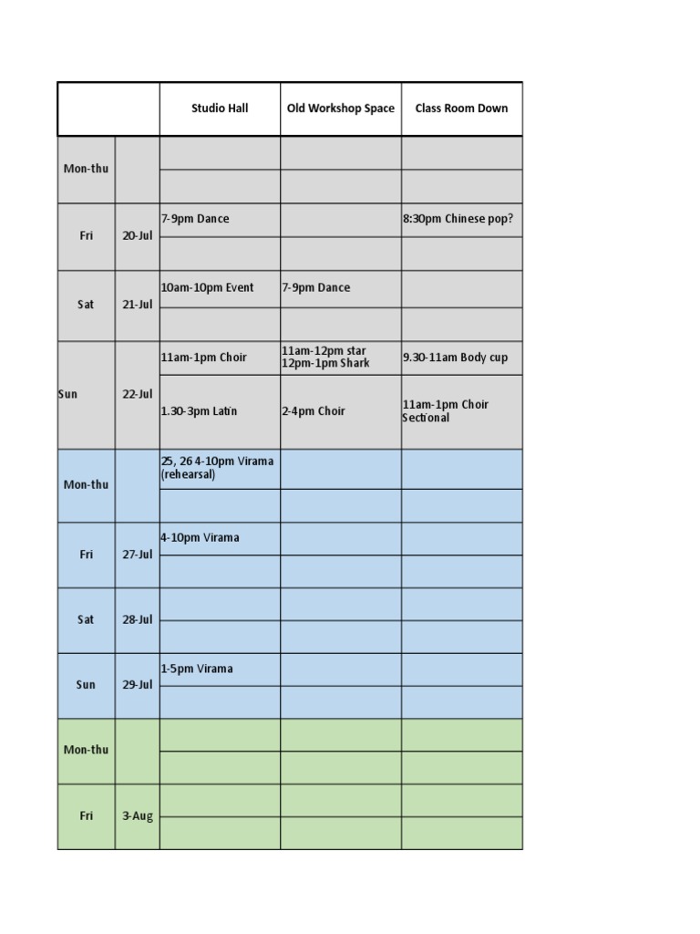 Concert Practice Schedule | PDF | Musical Techniques | Music Performance