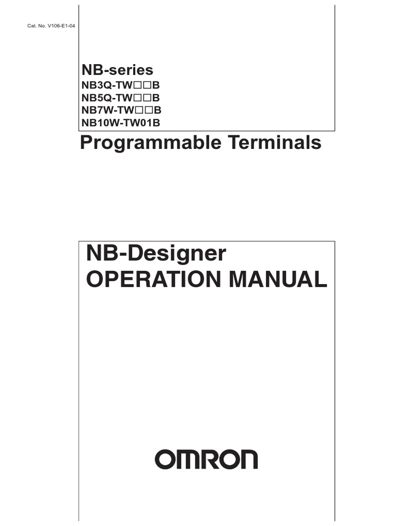 NB Designer Manual | PDF | Programmable Logic Controller | Menu (Computing)