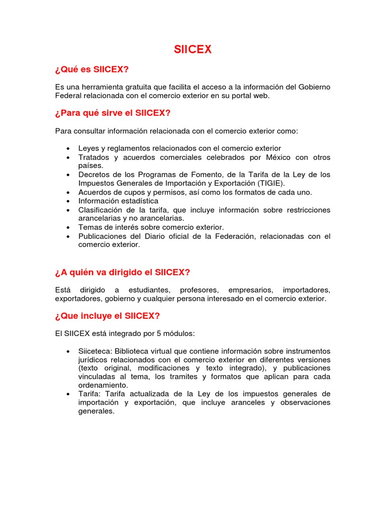 SIICEX | PDF | El comercio internacional | Arancel
