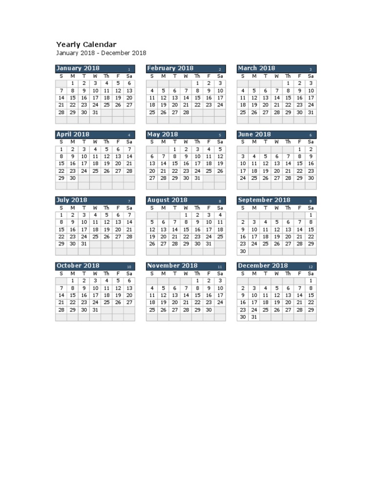Yearly Calendar | PDF | Teaching Mathematics