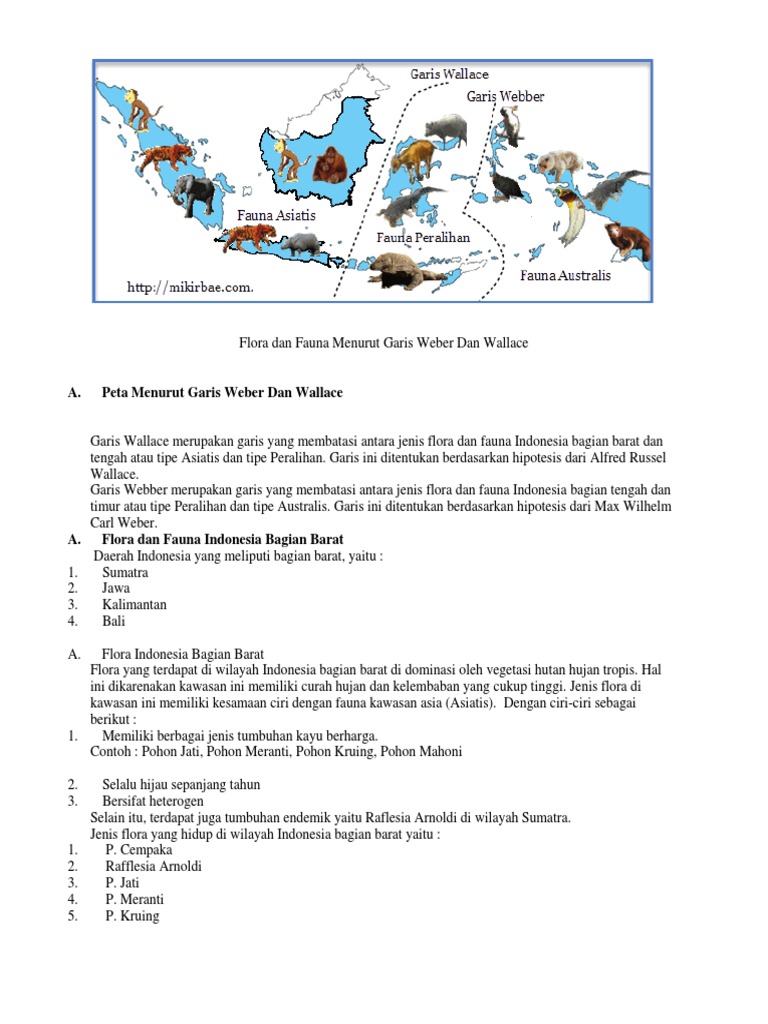 Flora Dan Fauna Menurut Garis Weber Dan Wallace | PDF