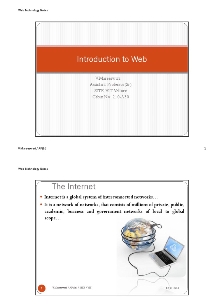 1-Web Evolution and Web Architecture-12-Jul-2018 - Reference Material I ...