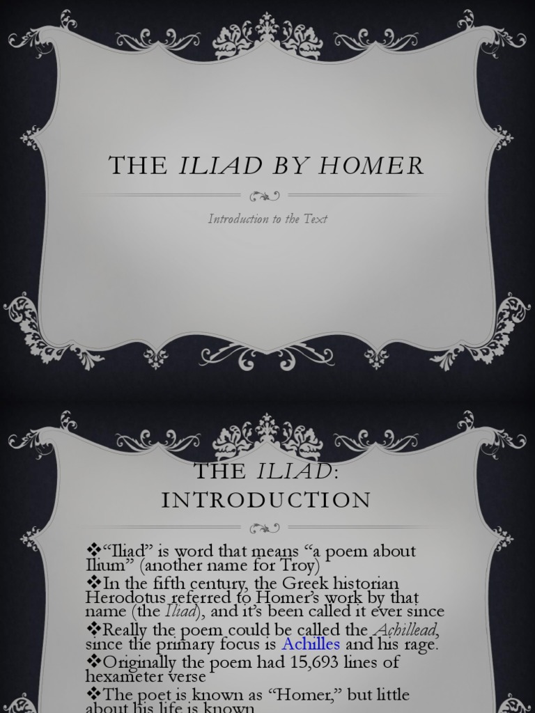 Iliad PowerPoint | PDF | Paris (Mythology) | Helen Of Troy