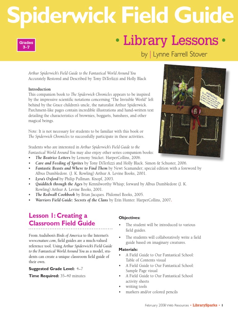 LSP Feb08 Spiderwick Library Lessons | PDF