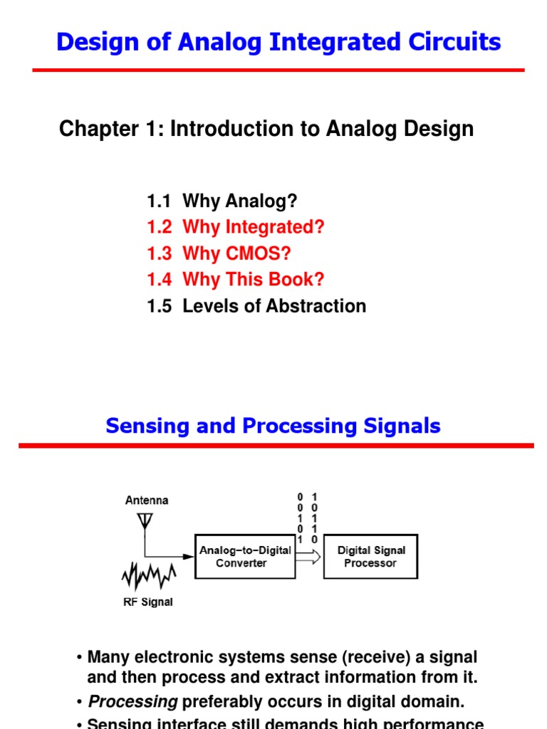 Design of Analog Integrated Circuits | PDF